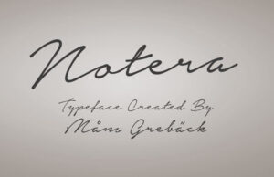 Notera Font Free Download - Font Pearl