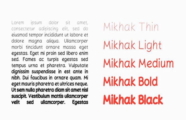 Mikhak Font Free Download - Font Pearl