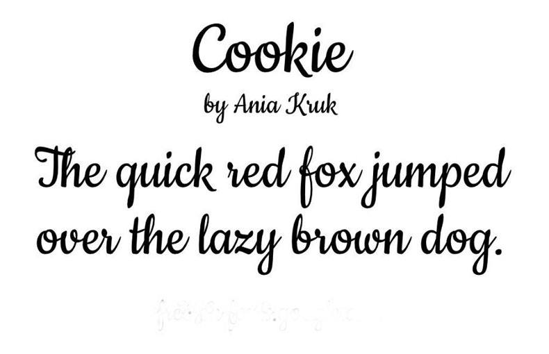 Cookie Font Free Download - [By Ania Kruk] - Font Pearl