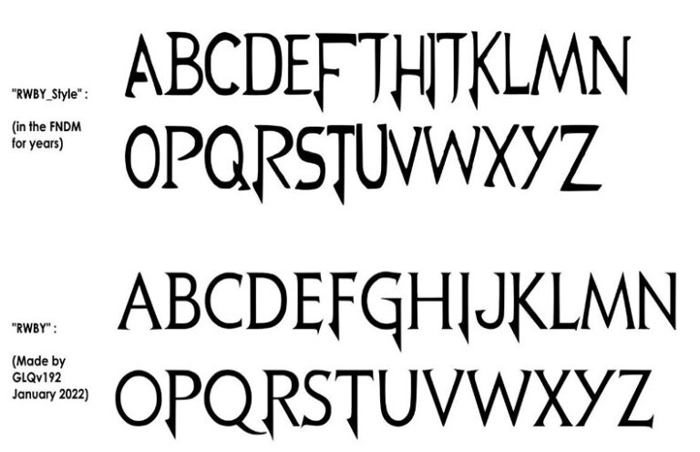 RWBY Style Font Free Download - Font Pearl